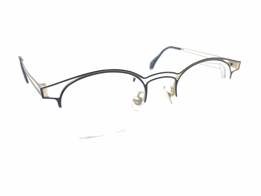 Czone Q1209 Col.90 Matte Black Gold Half Eyeglasses Frames 48-21 140 ...