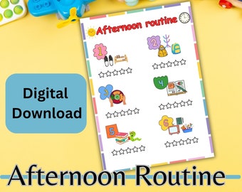 Morning Routine Checklist Printable Kids Daily Routine SEN - Etsy