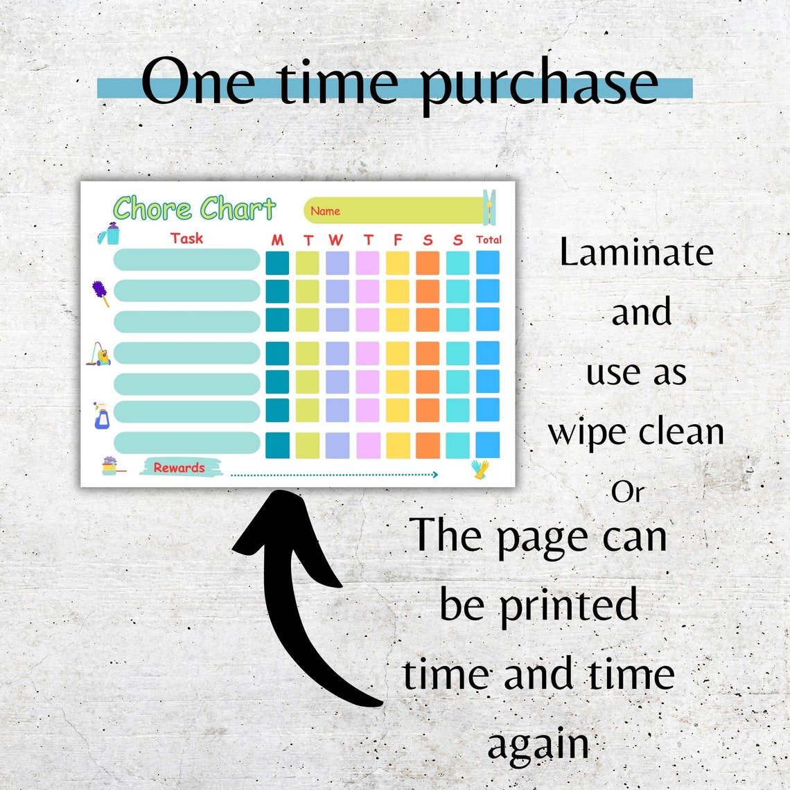Chore Chart, Kids Chore Chart Printable, Responsibility Chart, Editable ...