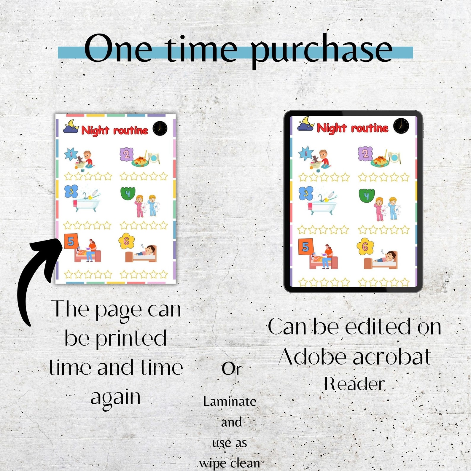 Nighttime Checklist Routine Chart Visual Checklist SEN Special ...