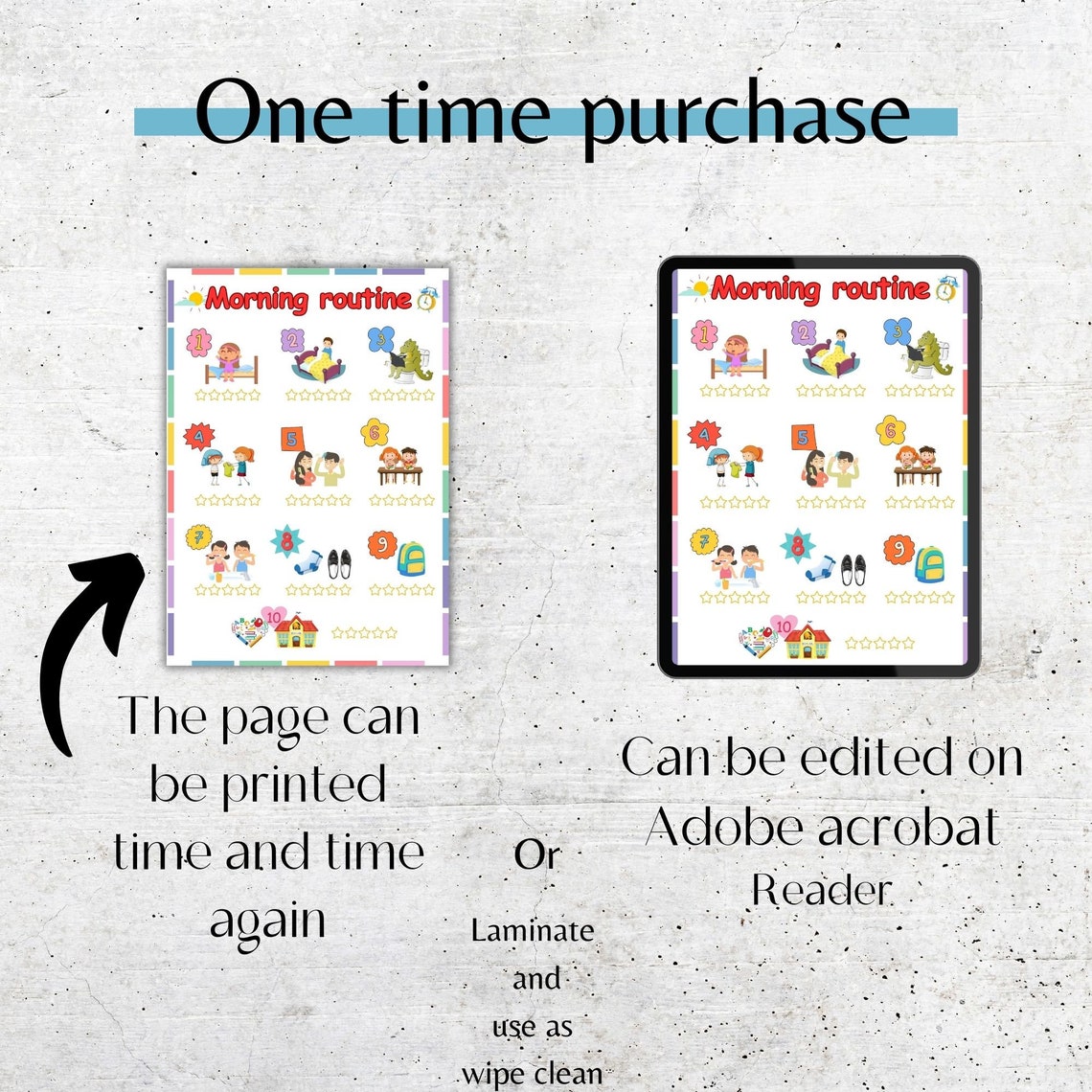 Morning Routine Checklist Printable Kids Daily Routine SEN Special ...