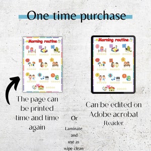 Morning Routine Checklist Printable Kids Daily Routine SEN Special ...