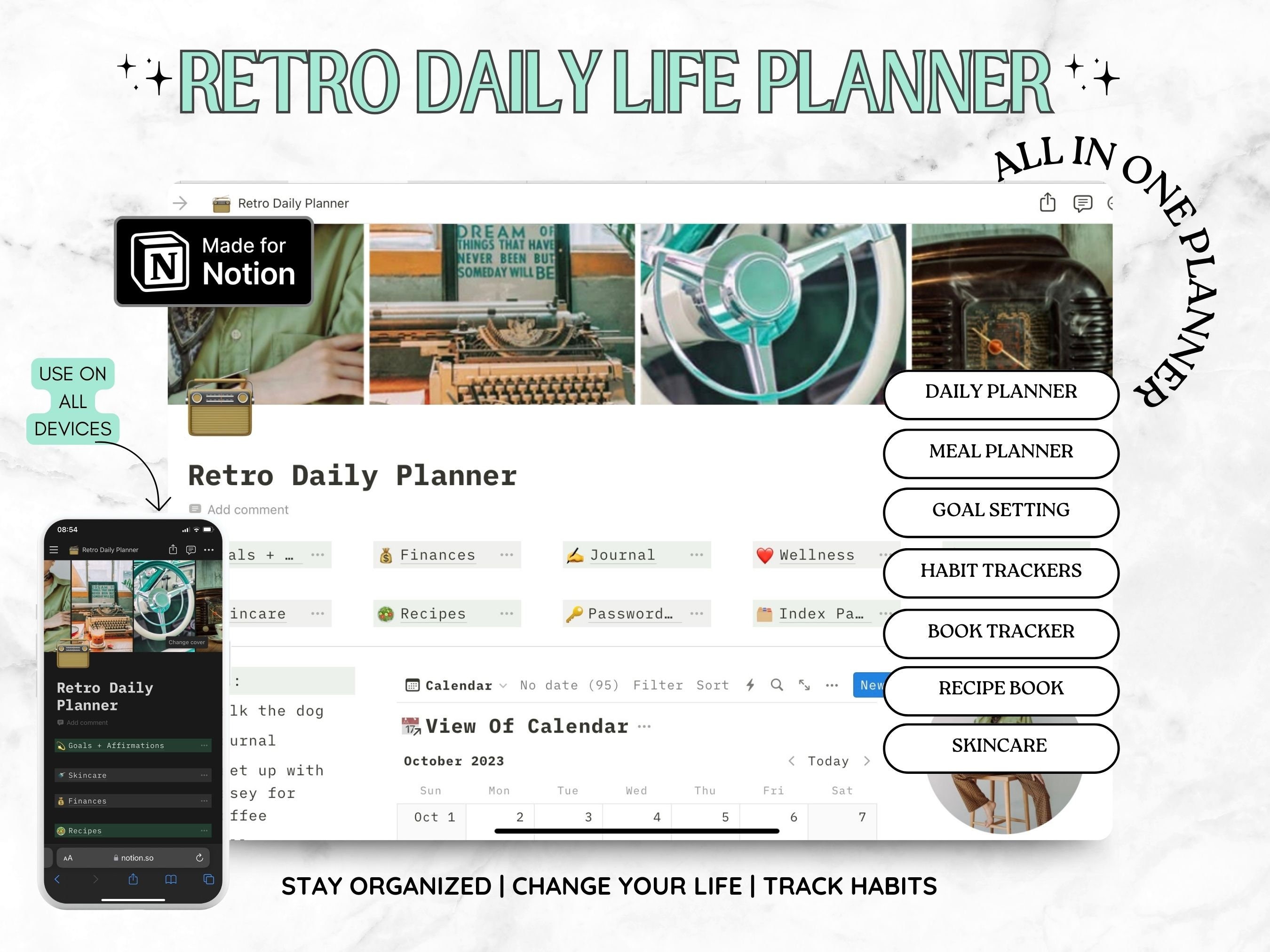 Notion Template All in One Life Notion Life Planner, Notion Finance ...