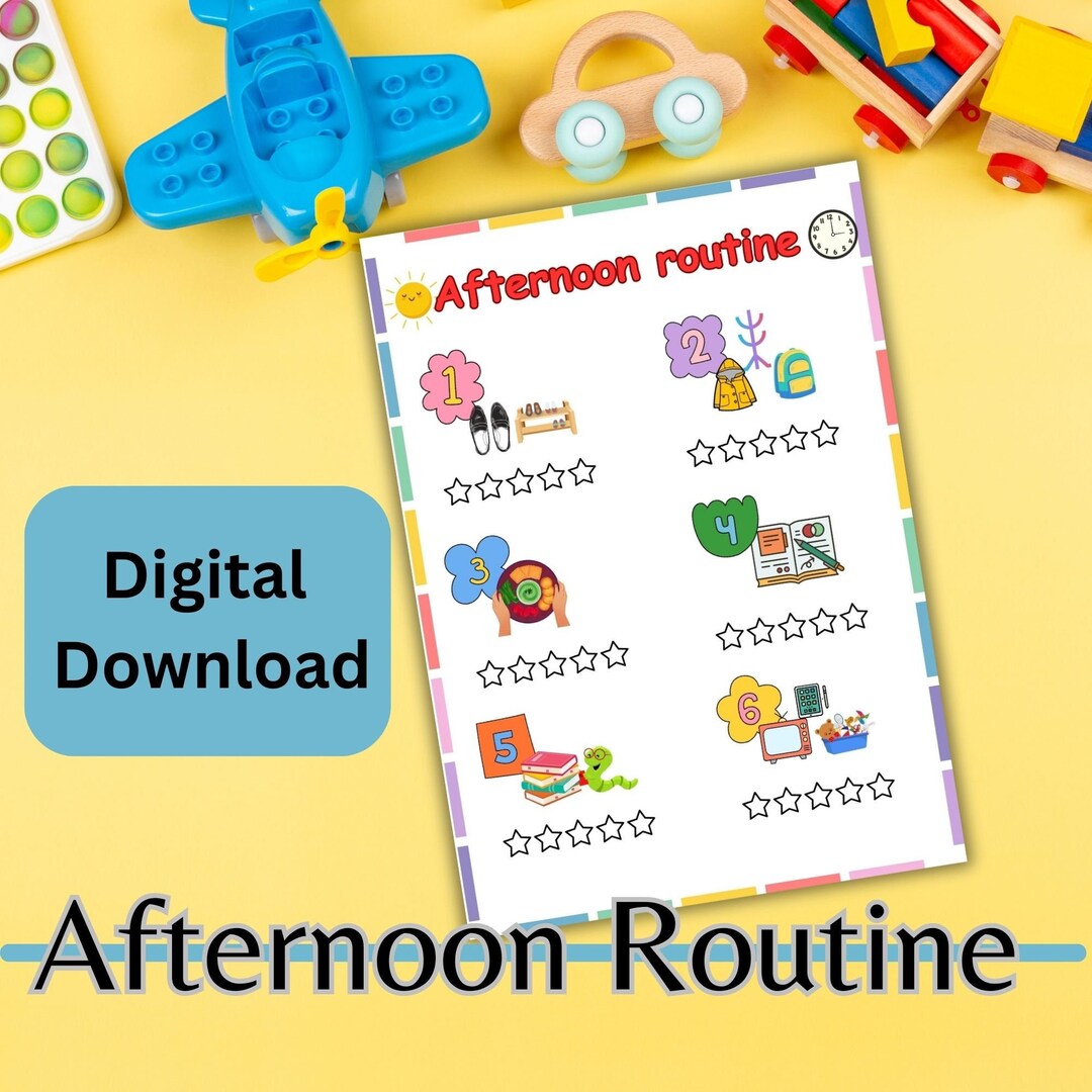 Afternoon Routine Checklist Printable Childrens Visual Checklist SEN ...