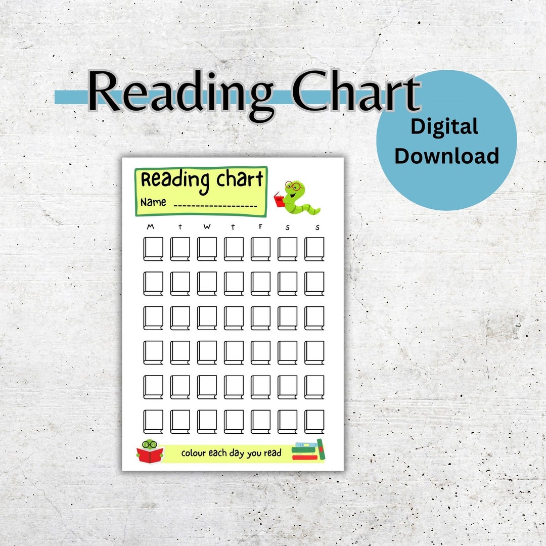 Reading Diary Reading Chart Daily Reading Log Monthly Log for Kids ...