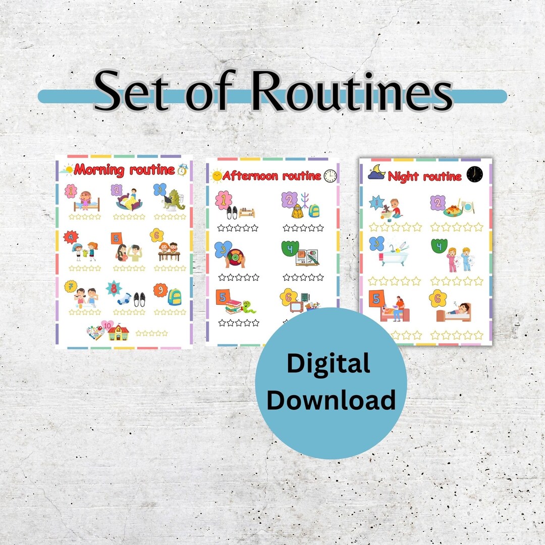 Morning Afternoon Nighttime Checklist Bundle, Routine Chart SEN Special ...