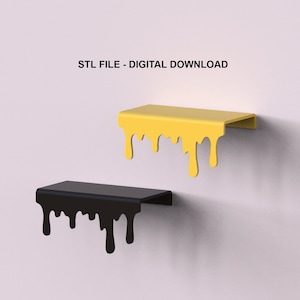 Dripping Melting Shelf STL File for 3D Printing - Slime Drip Floating ...