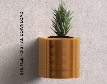 Wall Mounted Planter STL File for 3D Printing Intersection Design - Etsy