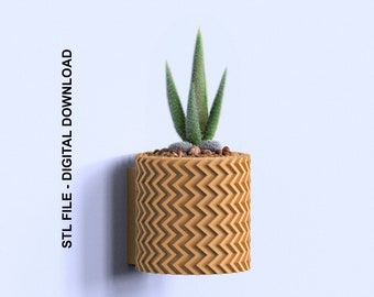 Wall Mounted Planter STL File for 3D Printing Intersection Design - Etsy