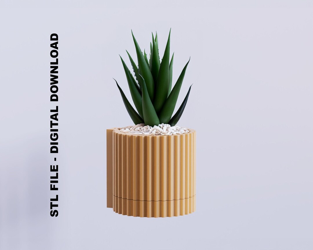 Wall Mounted Planter STL File for 3D Printing - Straight Design - Etsy