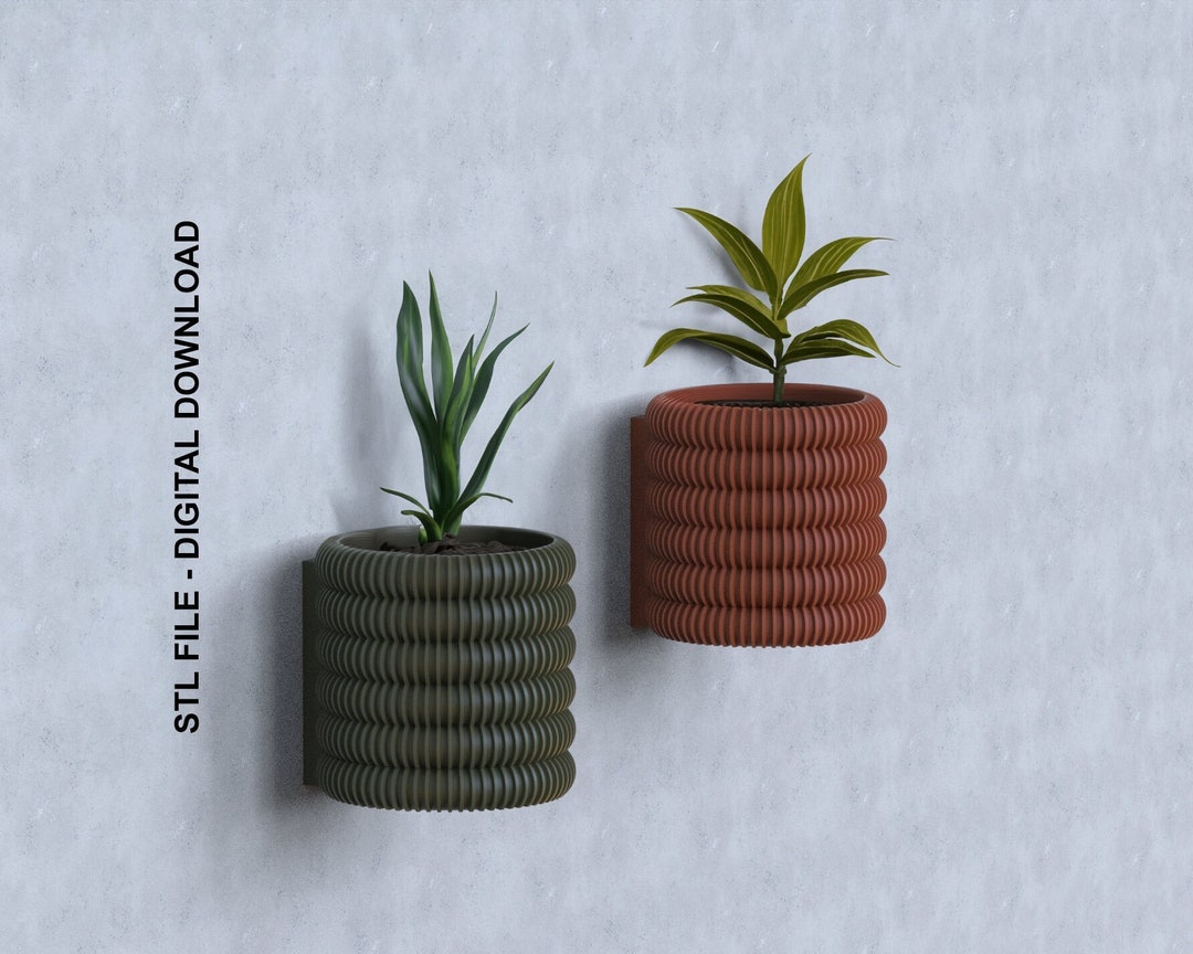 Wall Mounted Planter STL File for 3D Printing - Bubble Design - Etsy