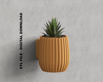 Wall Mounted Planter STL File for 3D Printing Honeycomb Design - Etsy