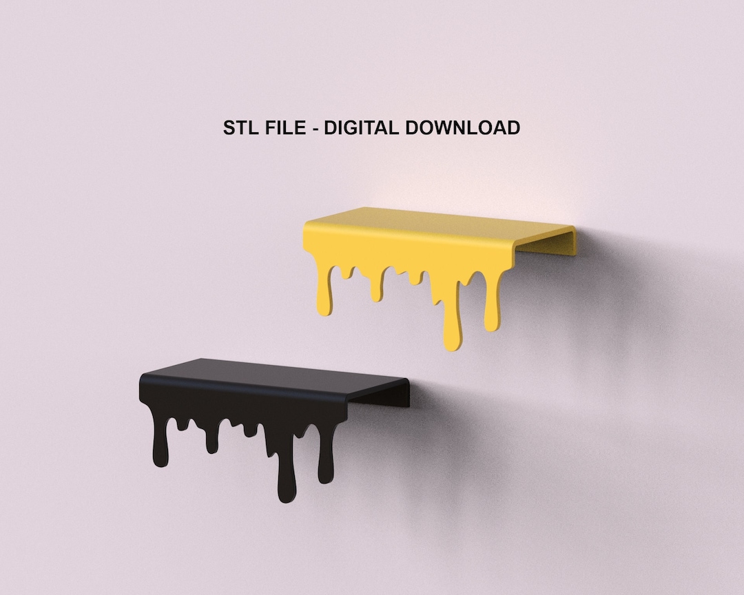 Dripping Melting Shelf STL File for 3D Printing - Slime Drip Floating ...
