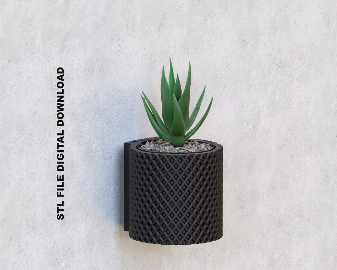 Wall Mounted Planter STL File for 3D Printing - Intersection Design - Etsy