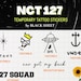 NCT 127 Stickers, Taeyong Johnny Temporary Tattoos Set, Assorted Kpop ...