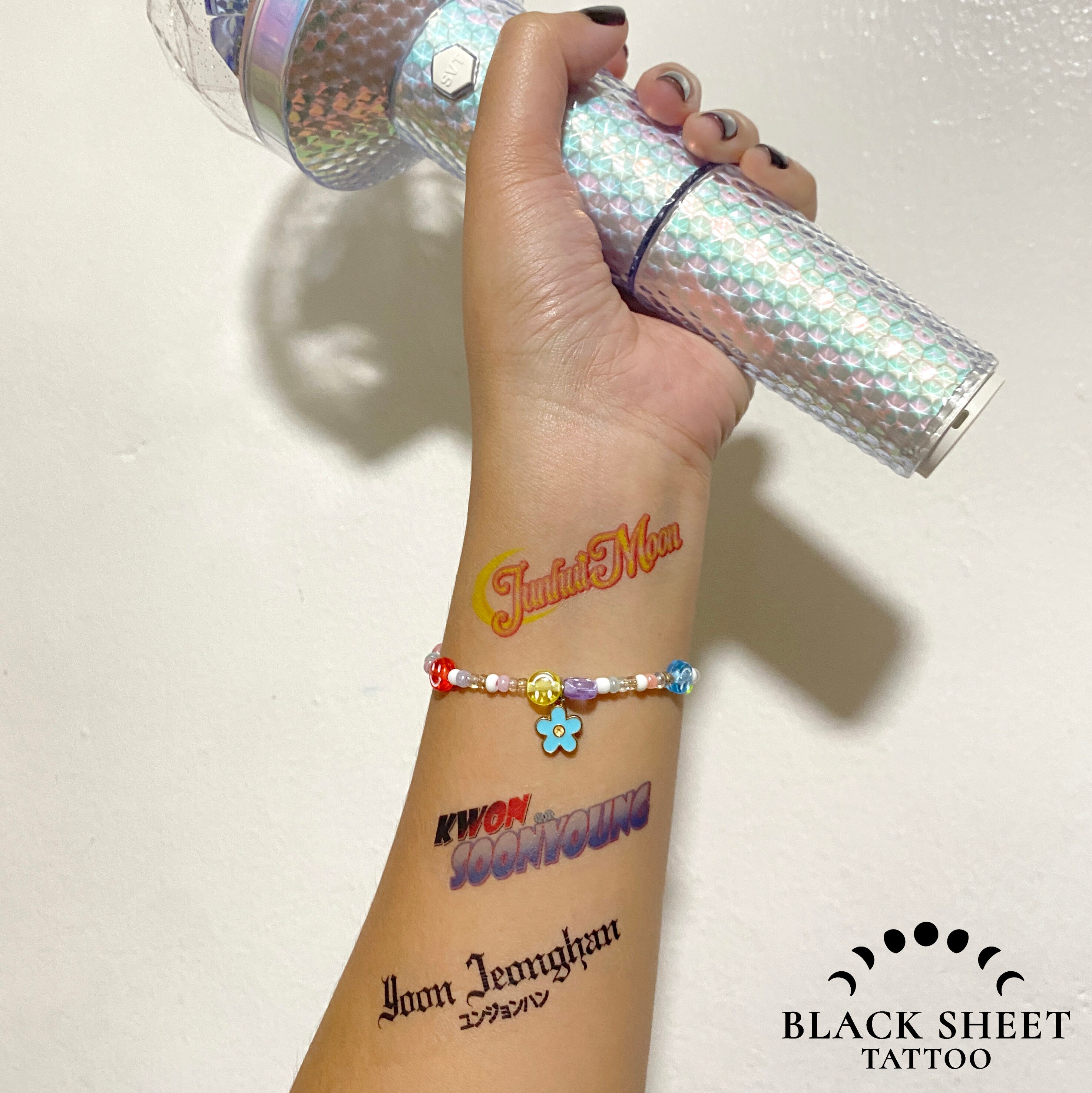 SEVENTEEN Anime Temporary Tattoos Set Kpop Stickers and Decals - Etsy