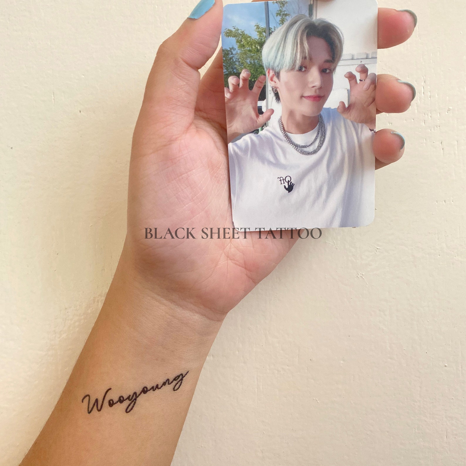 ATEEZ Member Names Temporary Tattoos Set, Kpop Inspired Stickers Decals ...