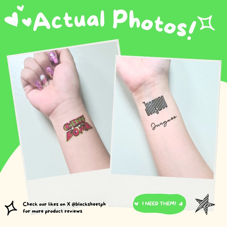 NCT 127 Stickers, Taeyong Johnny Temporary Tattoos Set, Assorted Kpop ...