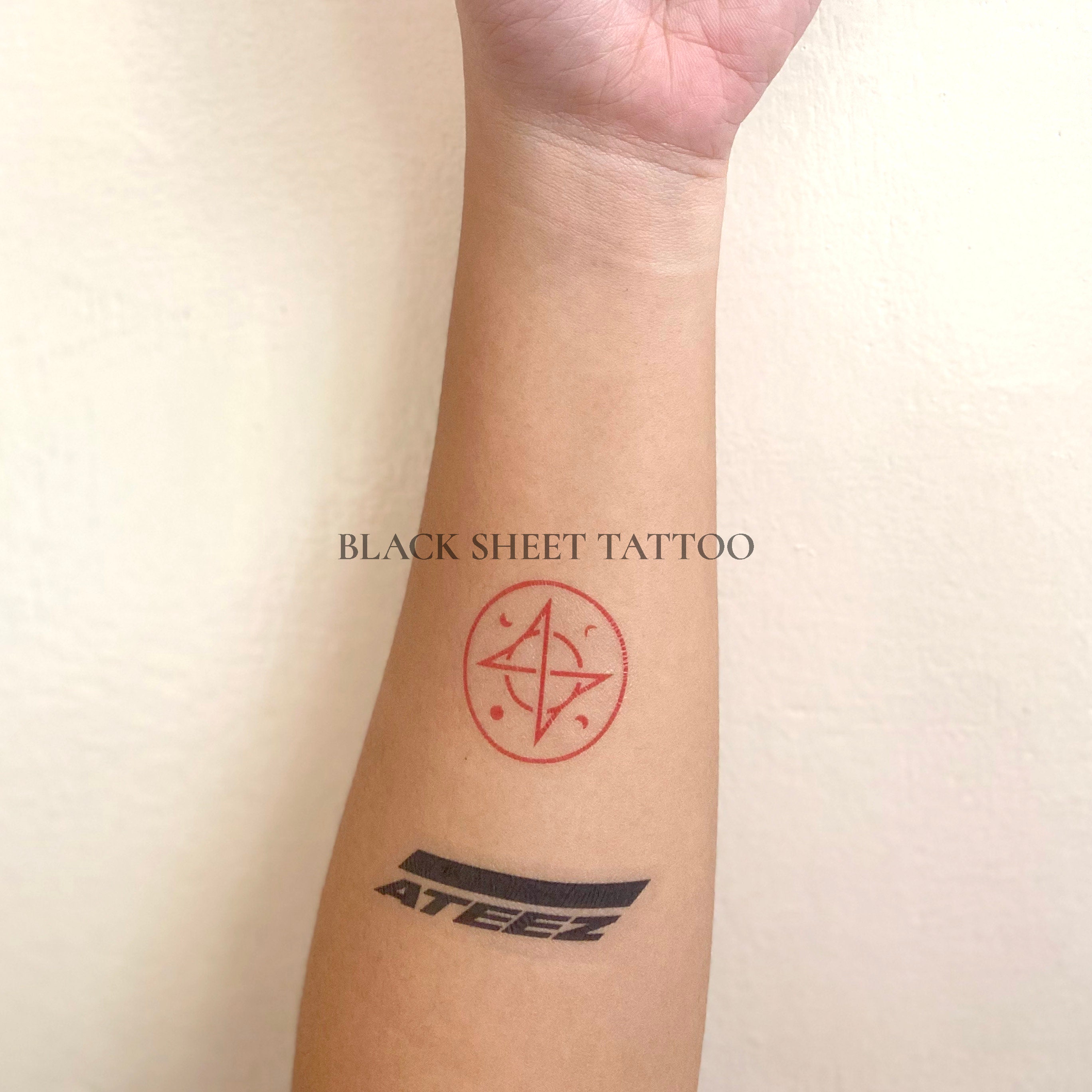 ATEEZ Temporary Tattoos Set, ATZ Kpop Inspired Stickers Decals - Etsy