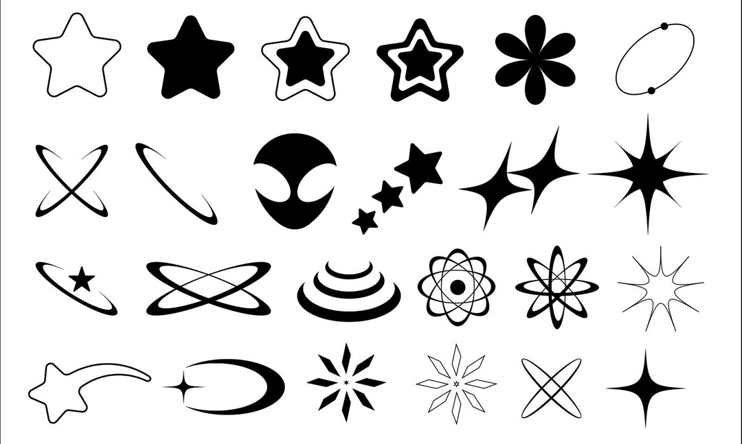Y2K Shapes Vector Pack Y2k, Y2k Svg, Y2k Shapes, Y2k Png, Y2k Icon - Etsy