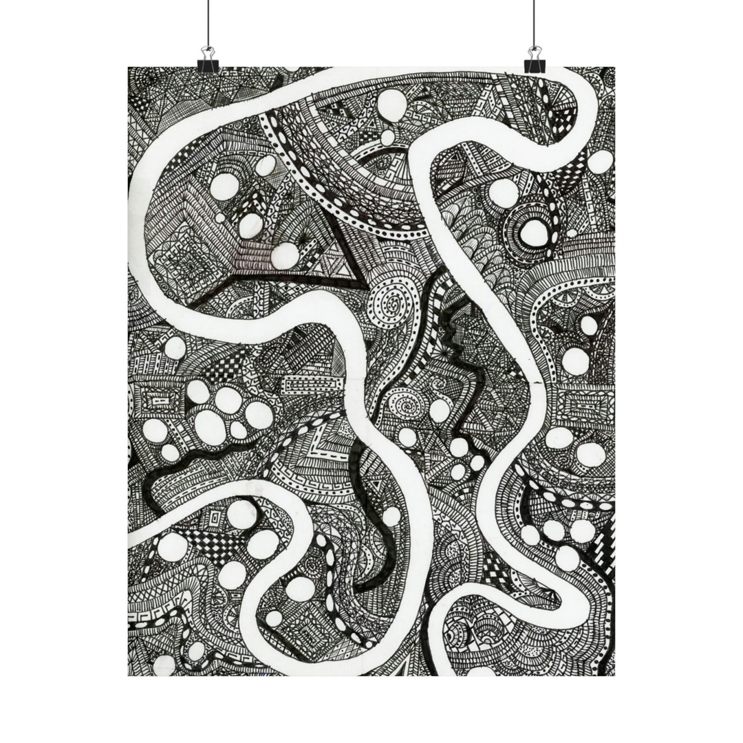 RIVER Zen Doodle Posters - Etsy