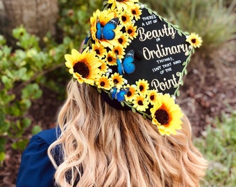 Custom Bling & Butterfly Graduation Topper - Etsy