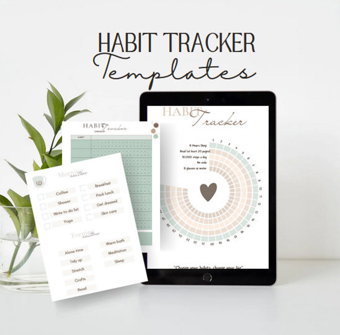Digital Planner Inserts for Habit Tracking, Organizer, Password List ...