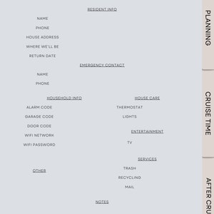 Comprehensive Cruise Vacation Planner, Digital Printable Travel Guide ...