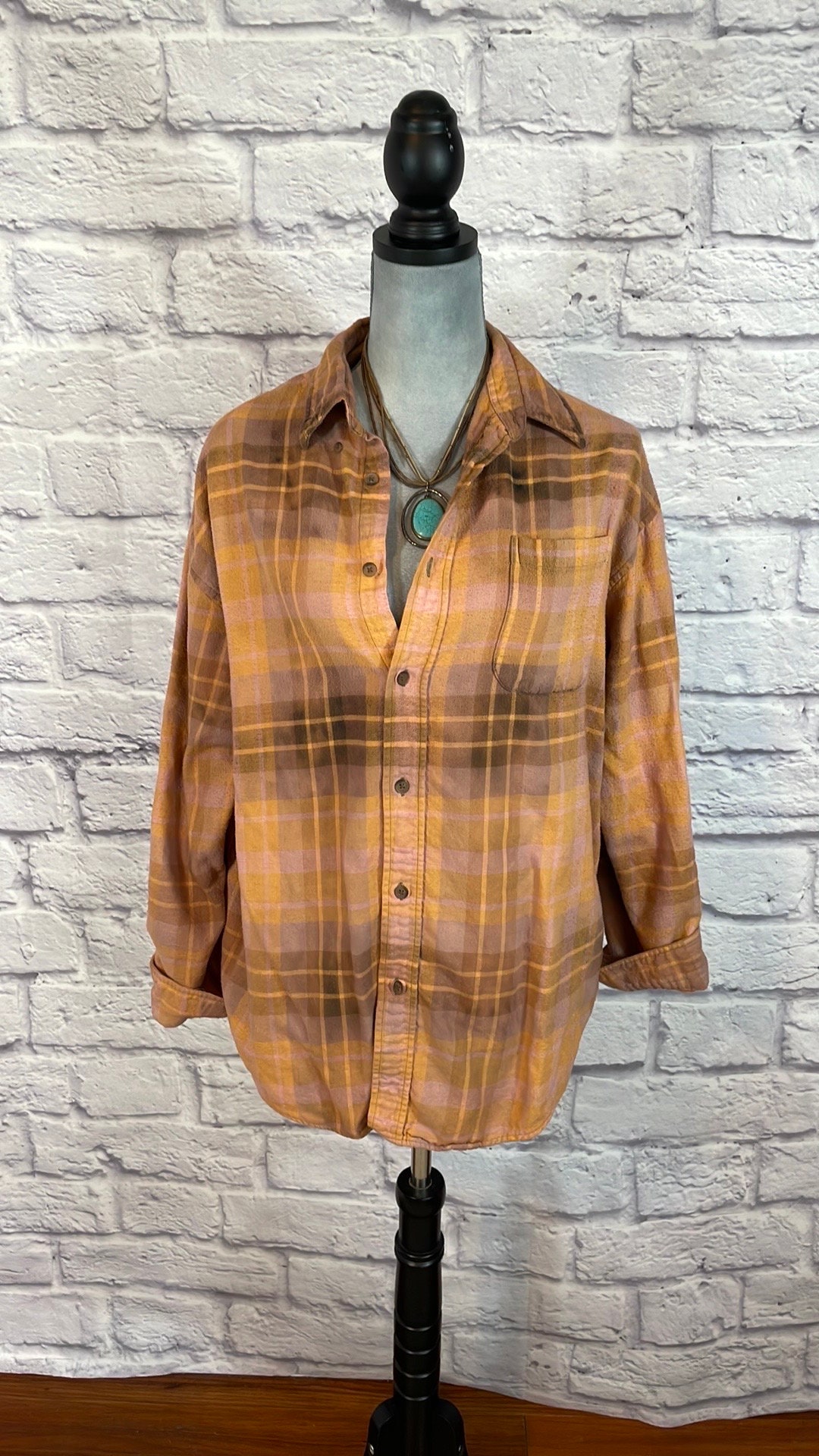 Reworked/upcycled Sun-bleached and Custom Dyed Flannel Shirt - Etsy