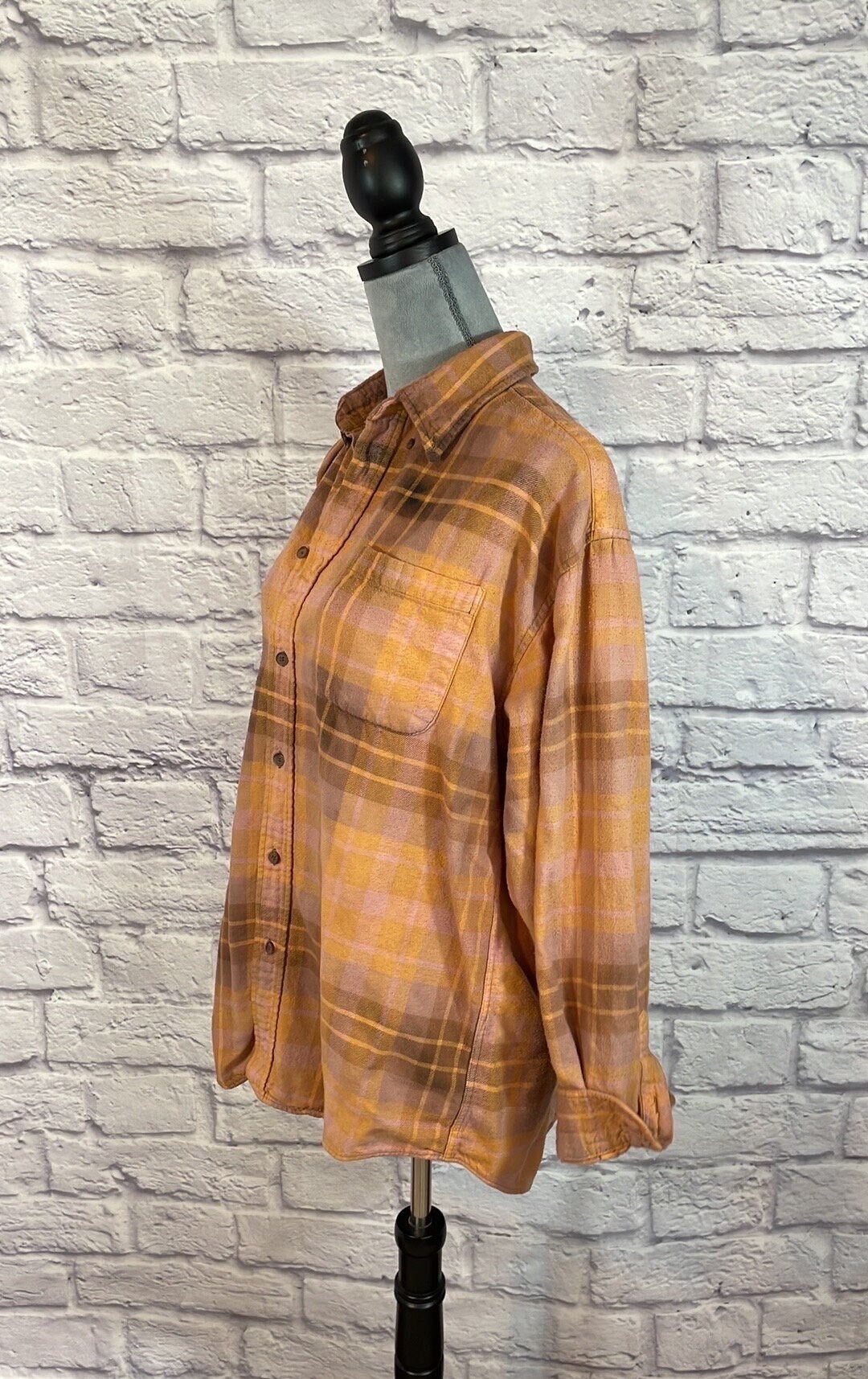 Reworked/upcycled Sun-bleached and Custom Dyed Flannel Shirt - Etsy