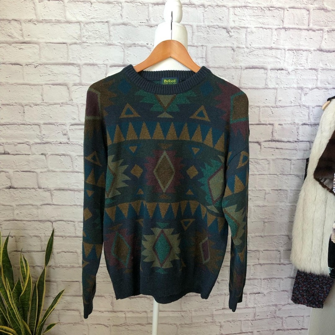 Vintage Byford Wool Aztec Sweater - Etsy Australia