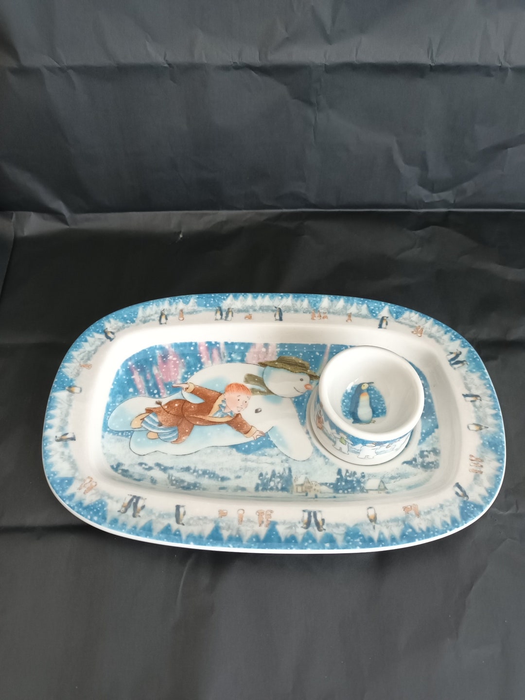 The Snowman Egg Cup and Plate Set Coalport First Edition - Etsy