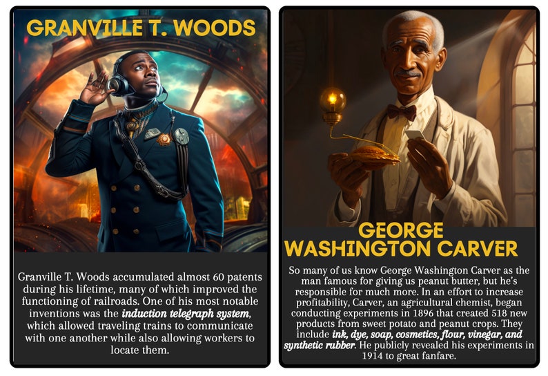 Black Inventor Flashcards - Educational Cards - Learn African American ...
