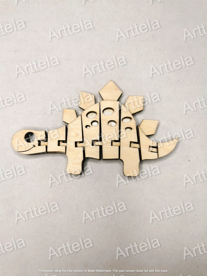 Bendy Stegosaurus 3mm Plywood - Etsy