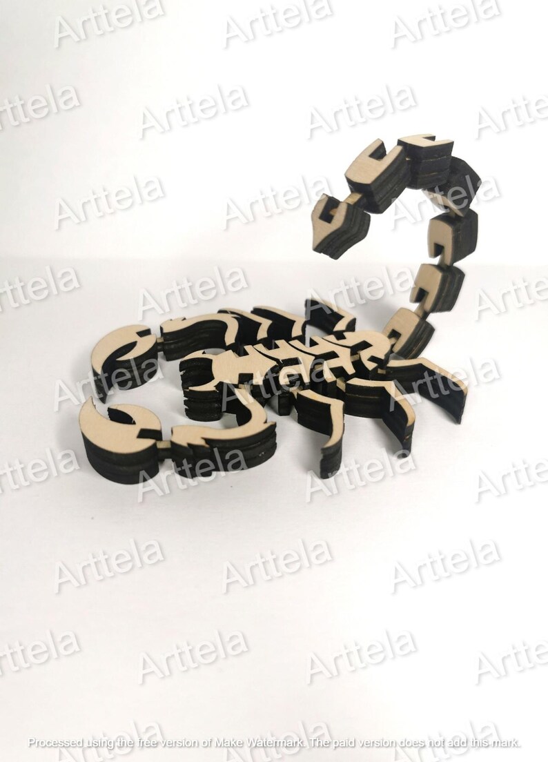 Bendy Scorpion 3mm Plywood - Etsy
