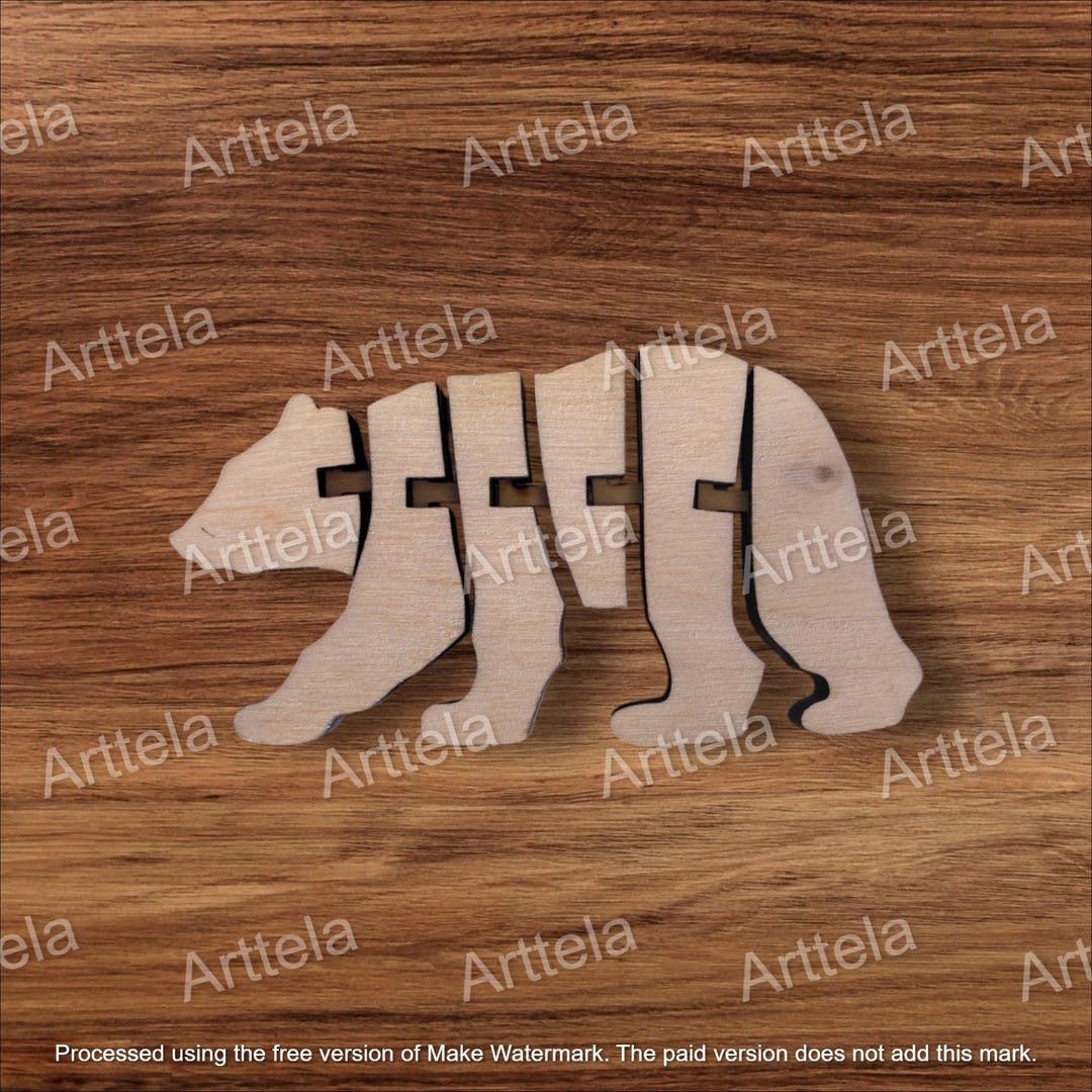 Bendy Bear 3mm Plywood - Etsy