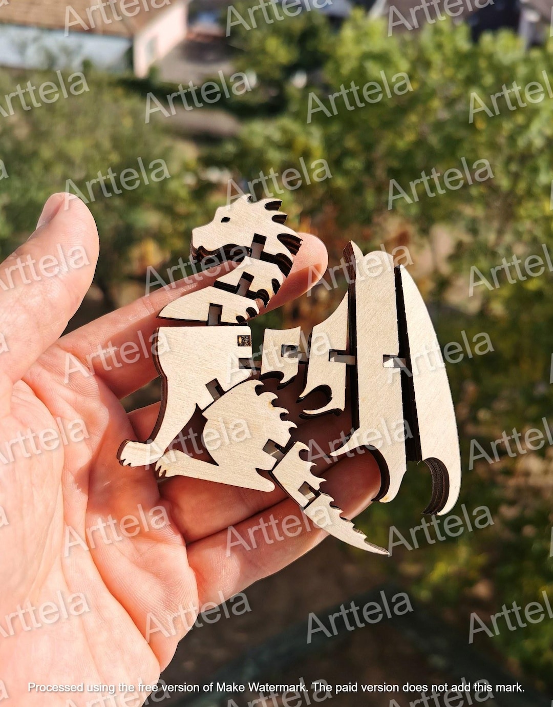 Bendy Dragon Two 3mm Plywood - Etsy