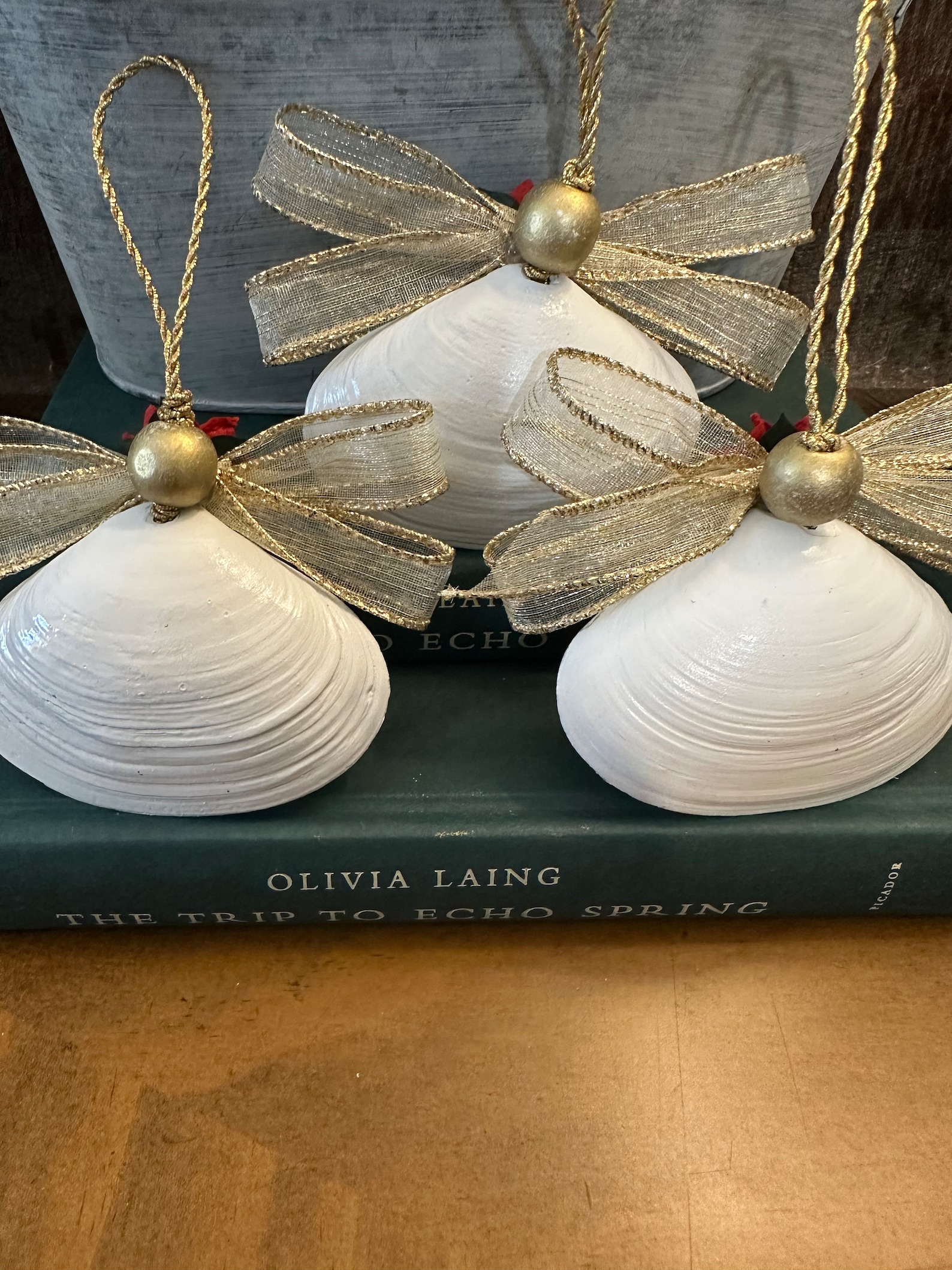 Set of 3 Hand Painted Seashell Ornaments | Christmas Ornaments | Bird ...