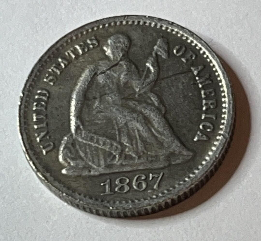 1867 Half Dime COPY - Etsy