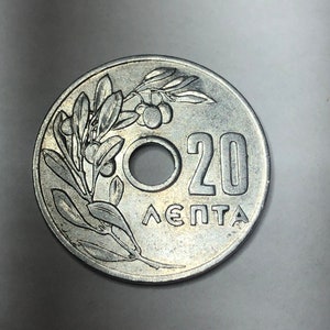 1959 Greece 20 Lepta Coin World Coin - Etsy