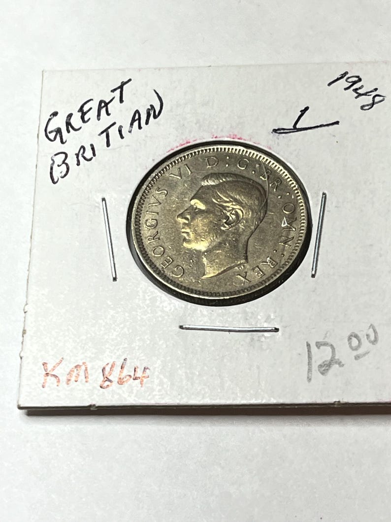 1948 British ONE SHILLING - Etsy