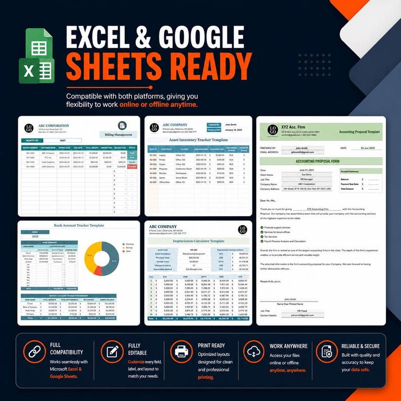 60+ Ultimate Accounting Template Bundle | Excel & Google Sheets Finance ...