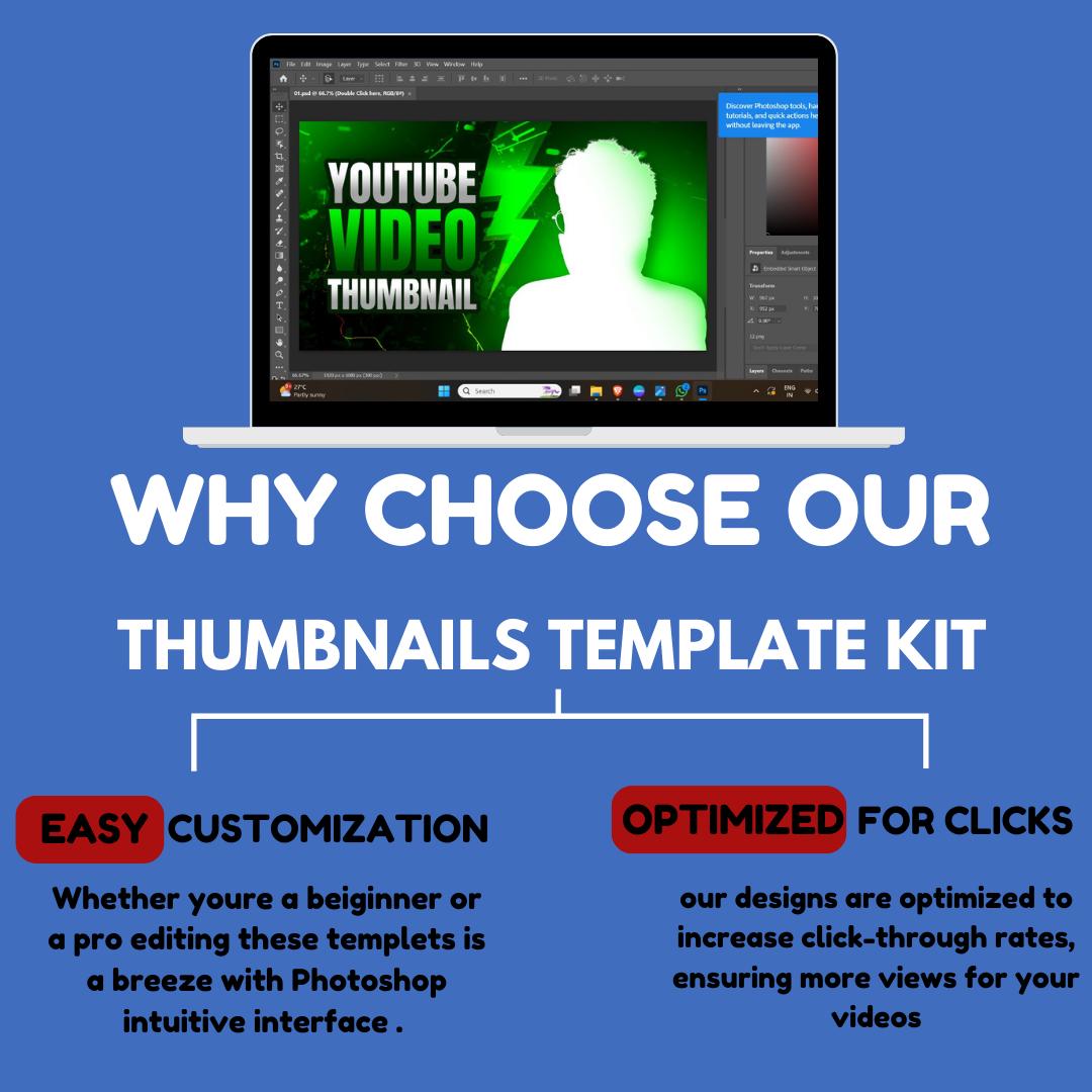 500+ Youtube Thumbnail Templates | Editable PSD Canva Thumbnails for ...