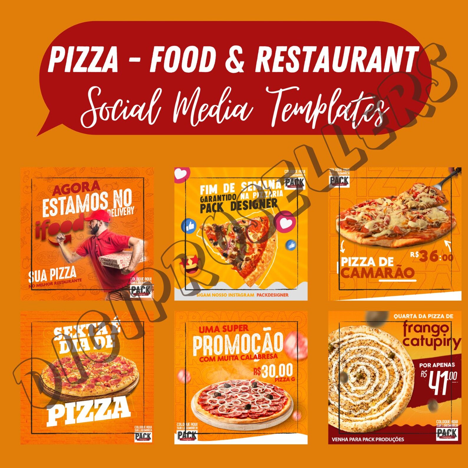 Pizza Template, Pizza Flyer Template, Editable Template, Ig Post ...