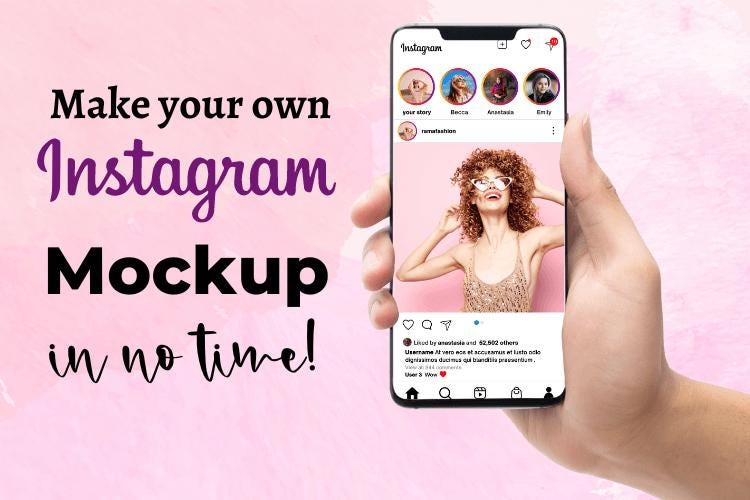 Editable Instagram Mockup Canva Templates | Influencer & Social Media ...