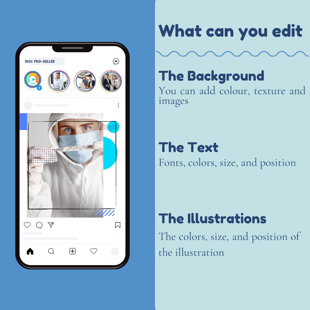 140 Health Care Canva Post and Stories Templates, Canva Templates ...