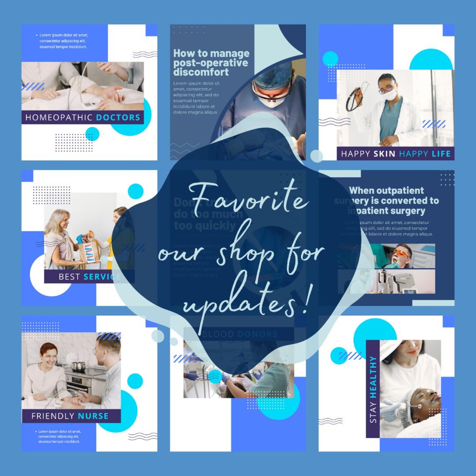 140 Health Care Canva Post and Stories Templates, Canva Templates ...
