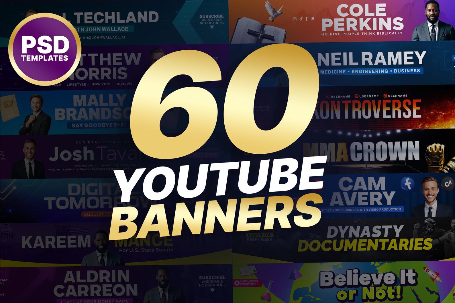 60 Youtube Banner Templates – PSD Channel DIY Craft Art and Design ...