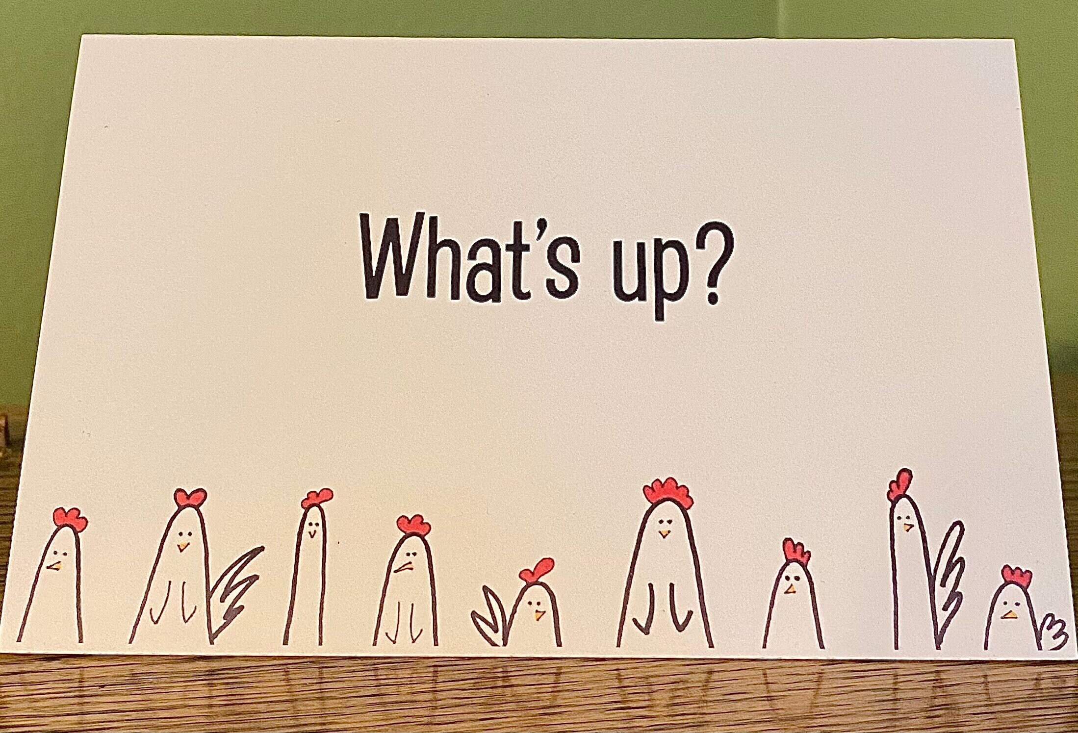 What's Up? Chicken Card - Etsy