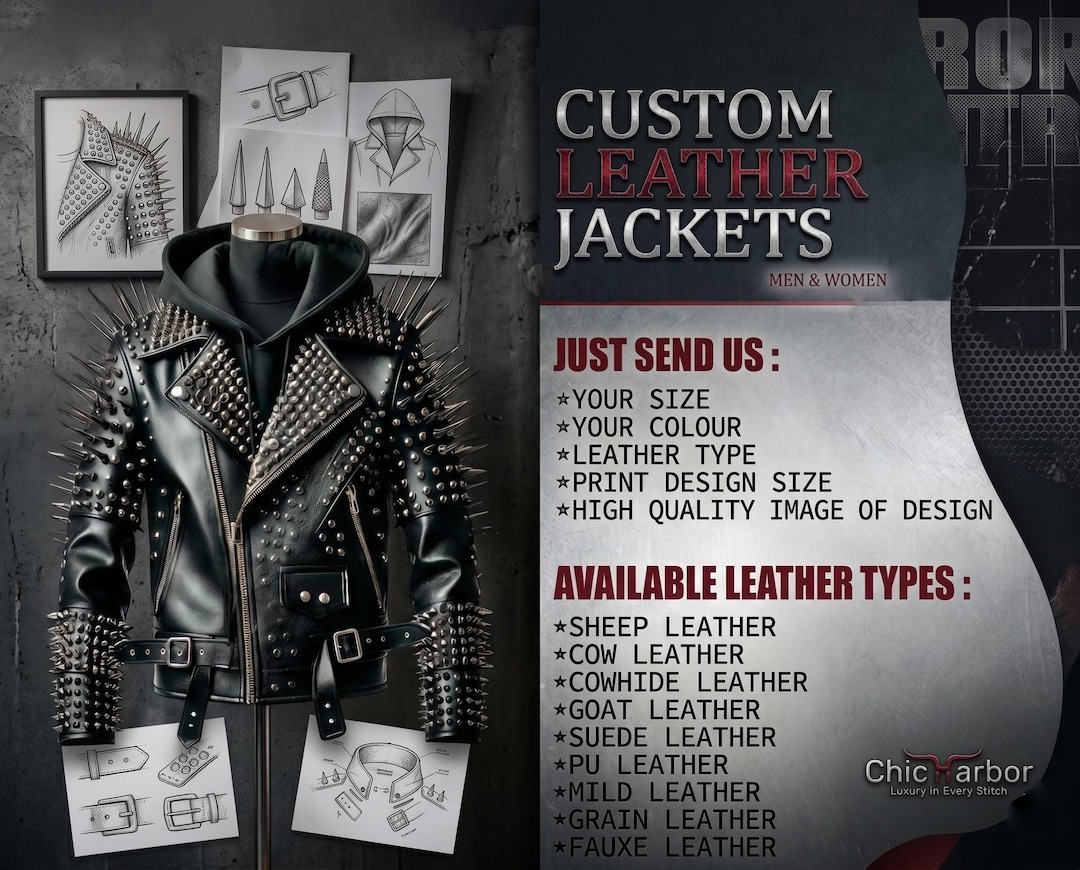Customized Leather Jacket for Men and Women , Multiple Leather Options ...